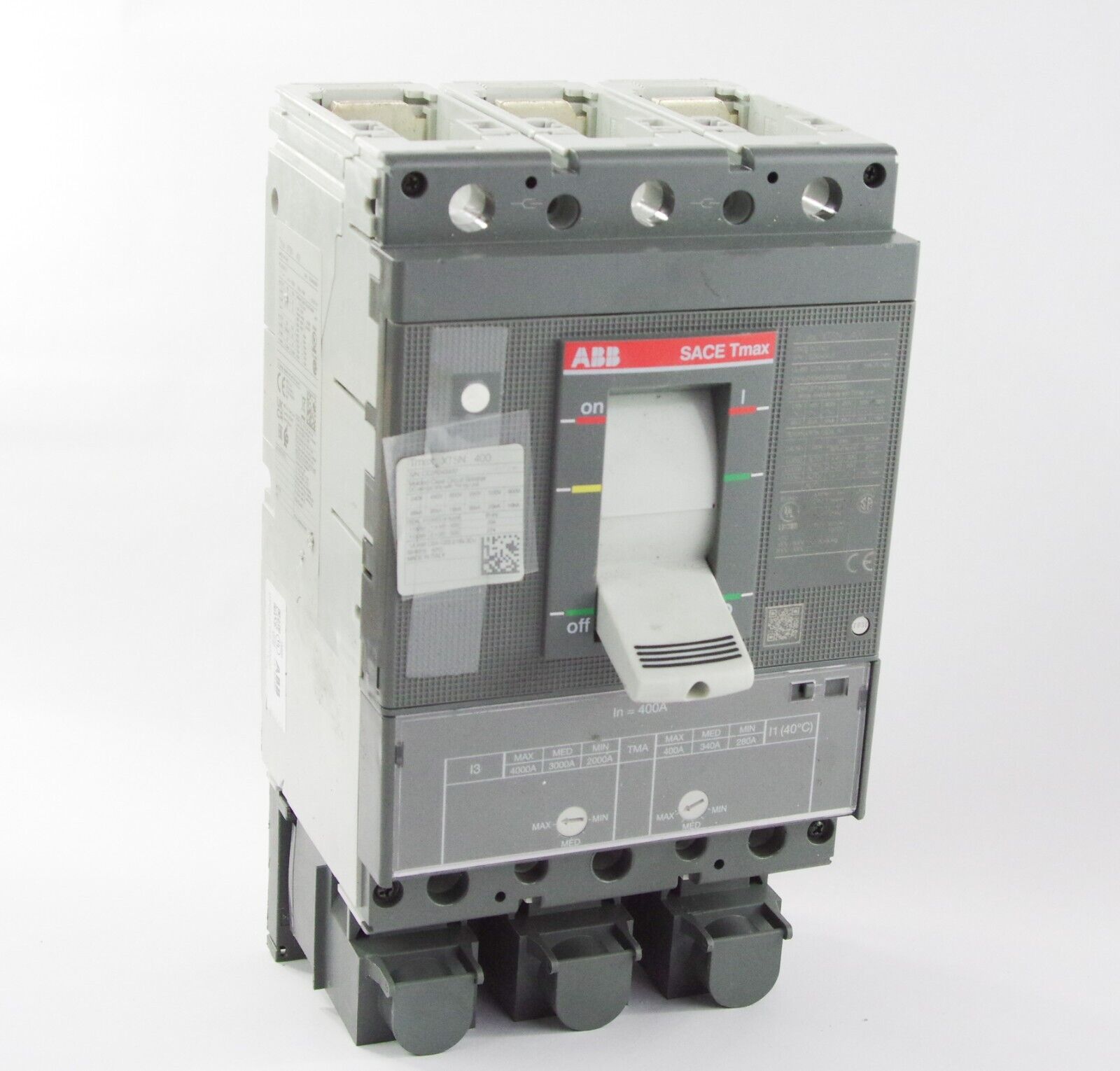 ABB SACE TMAX CIRCUIT BREAKER XT5N 400 400AMP 600V 3 POLE – NJT Automation