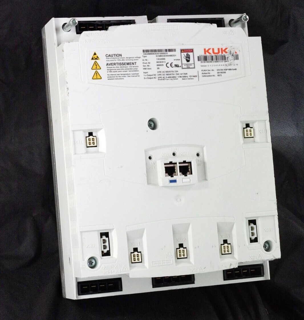 KUKA ECMBS3D4444BE531 Servo Pack Drive Controller KSP 600-3x40 + 1 yea ...