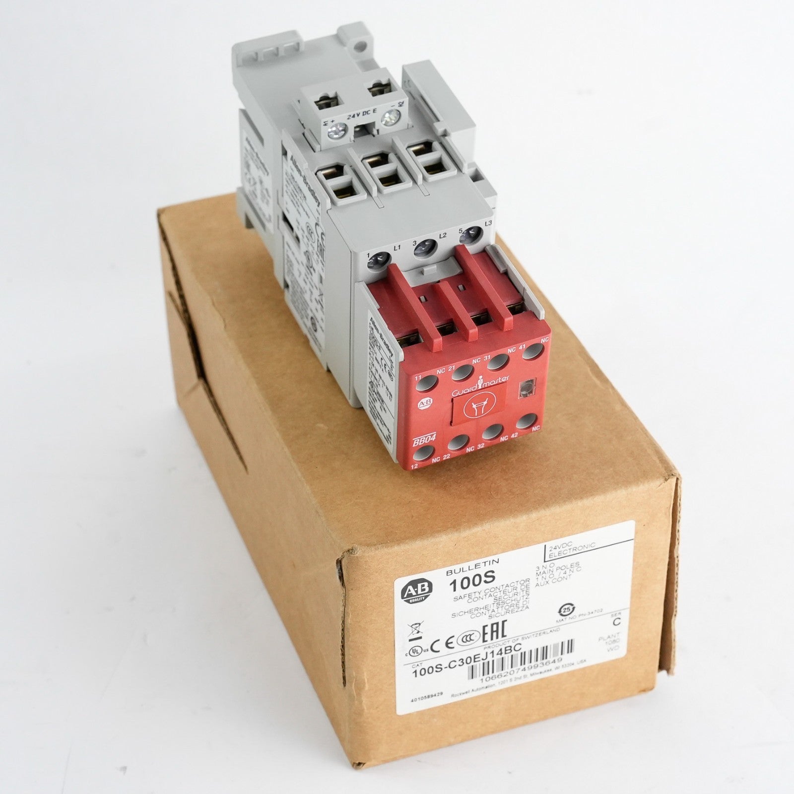 Allen Bradley 100S-C30EJ14BC /C 24VDC Safety Contactor 100-S /B - Open ...