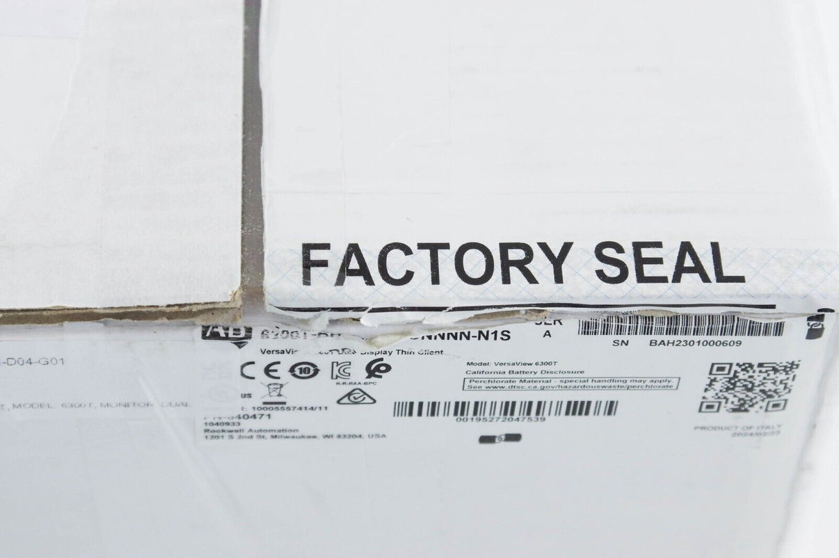 2024 Allen-Bradley 6300T-BBD2DA-ACNNNN-N1S A VersaView Dual Display Th ...